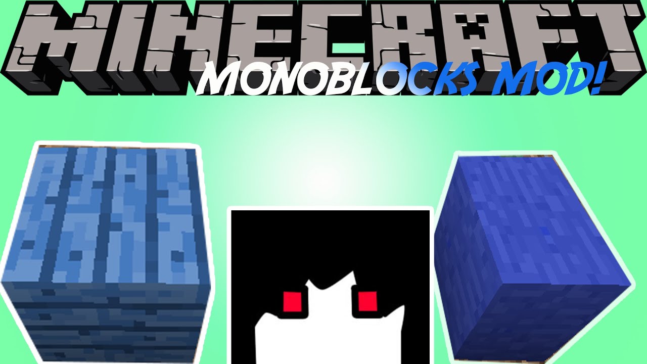 Minecraft: Monoblocks Mod!! (A WHOLE CREATIVE INVENTORY FULL OF STUFF!) - YouTube