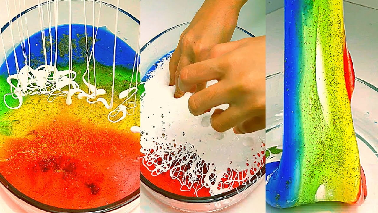 Mixing ASMR Slime and Fluffy Slime Sofi Magic Slime - YouTube