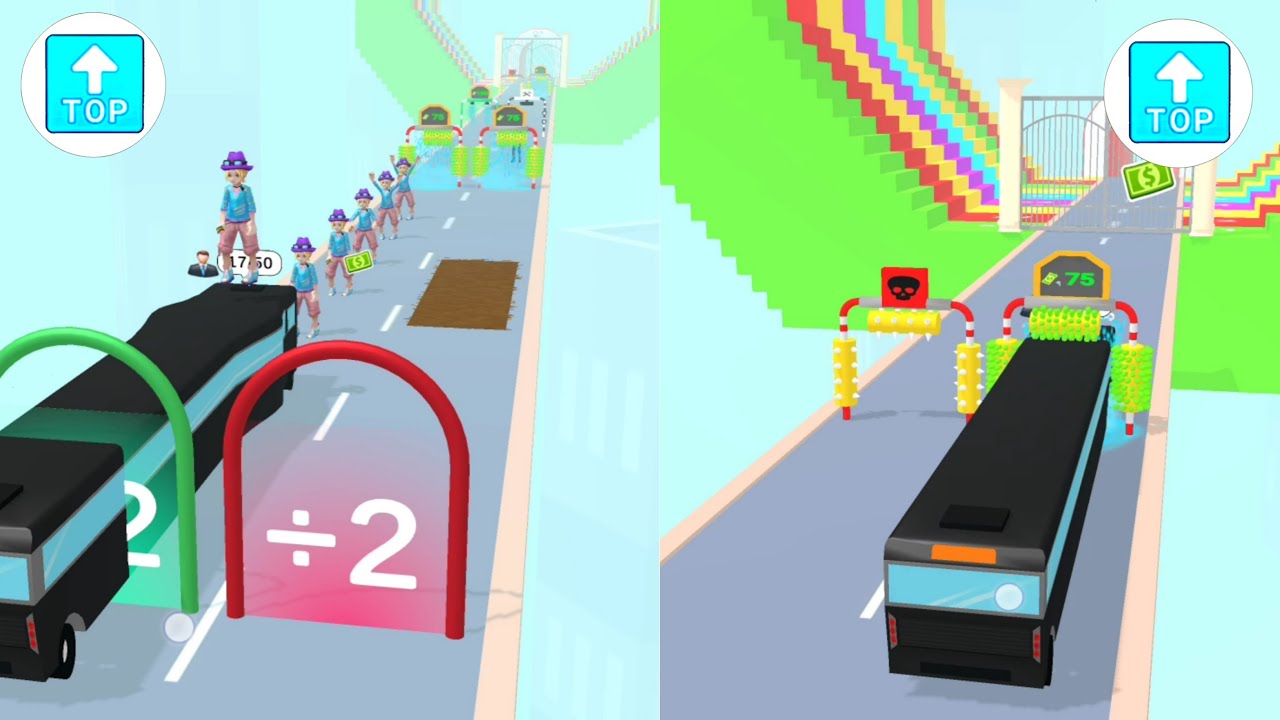 😍 Bus stack running gameplay /dus Stack game/running game/pichachini ...