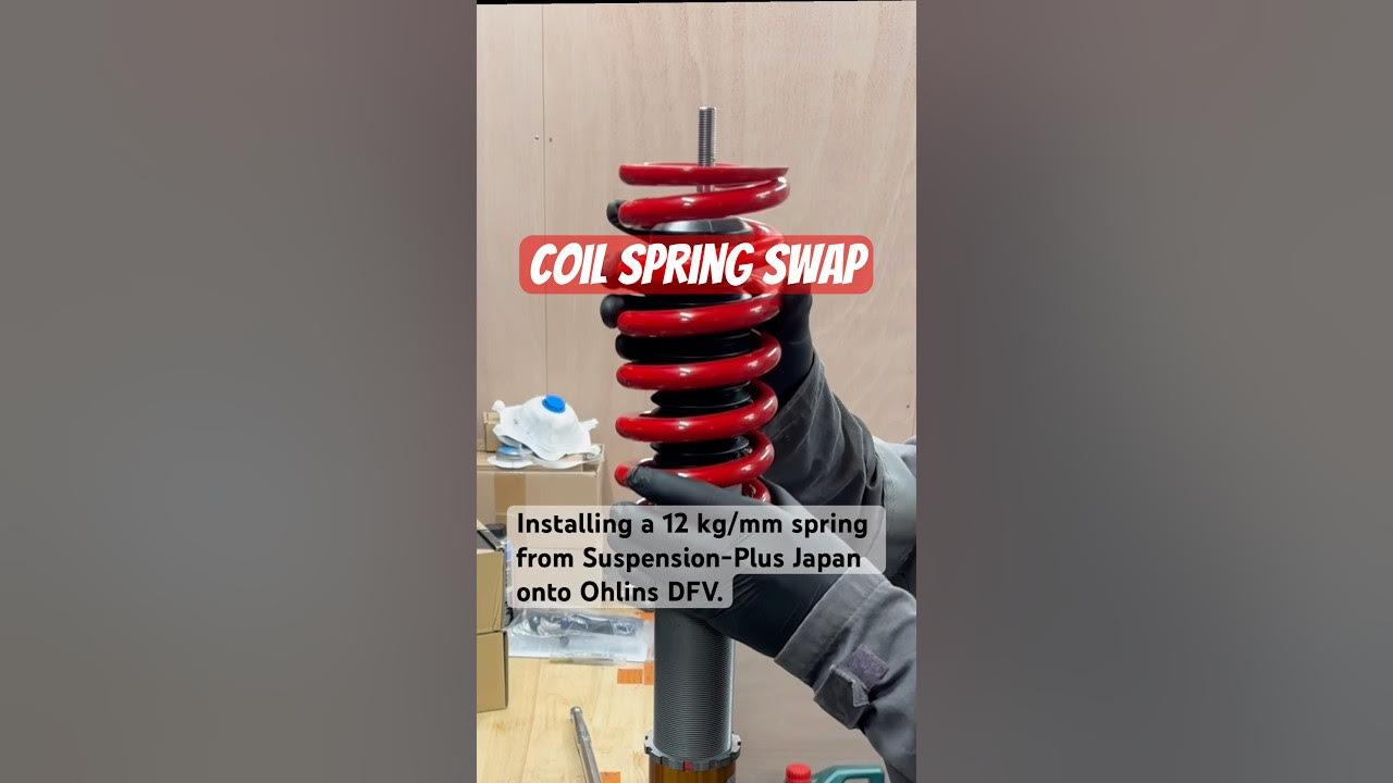Installing a 12kg/mm spring from Suspension-Plus Japan onto Ohlins DFV #asmr #s2000 #ohlins ...