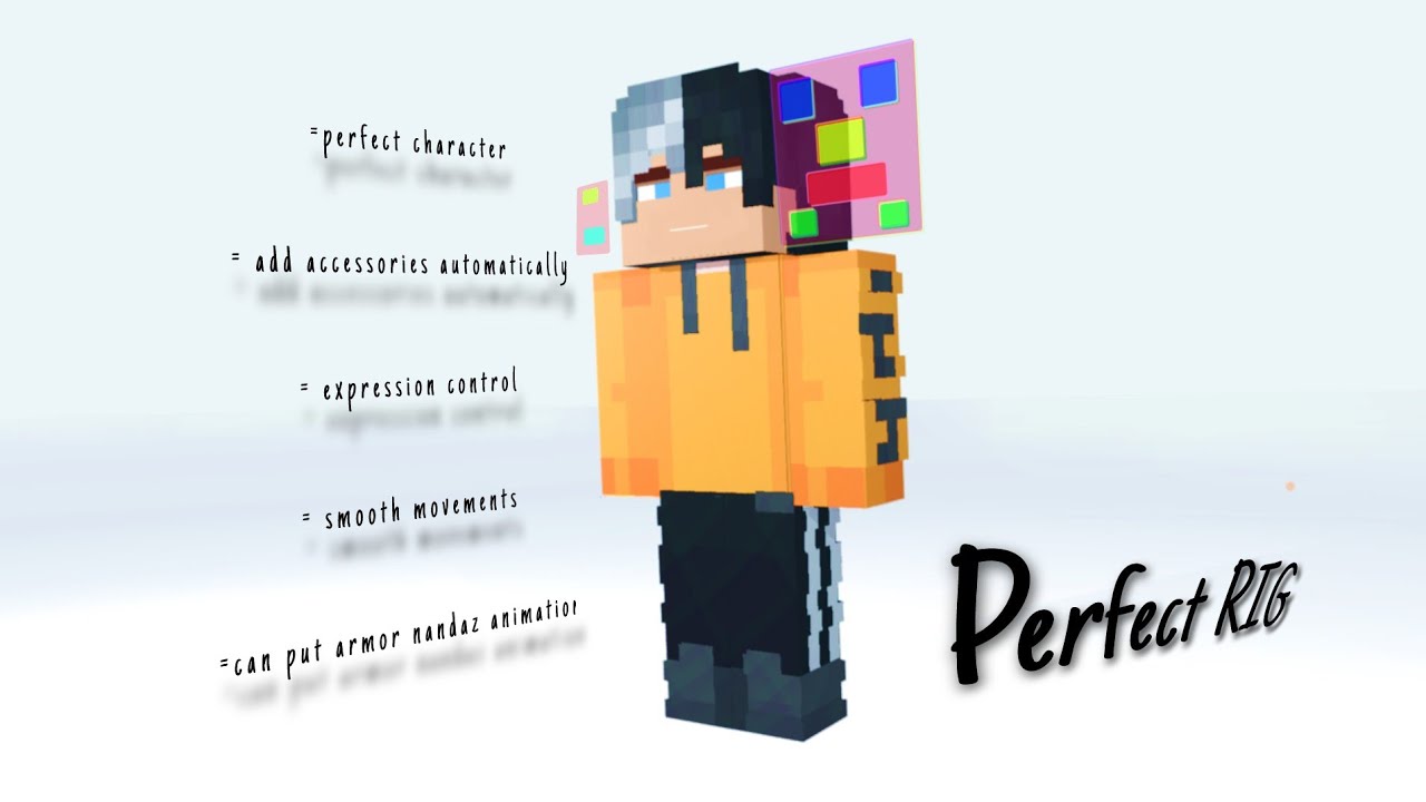 free Minecraft RIG for Prisma 3d, NZrig V2.0 ||auto extrud ||like ...