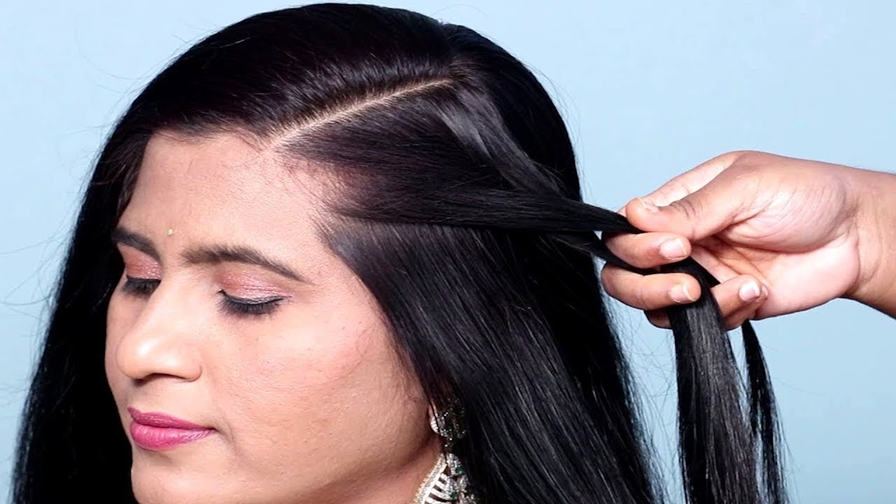 Trendy Hairstyles for party/function/wedding || Hairstyles for Long ...