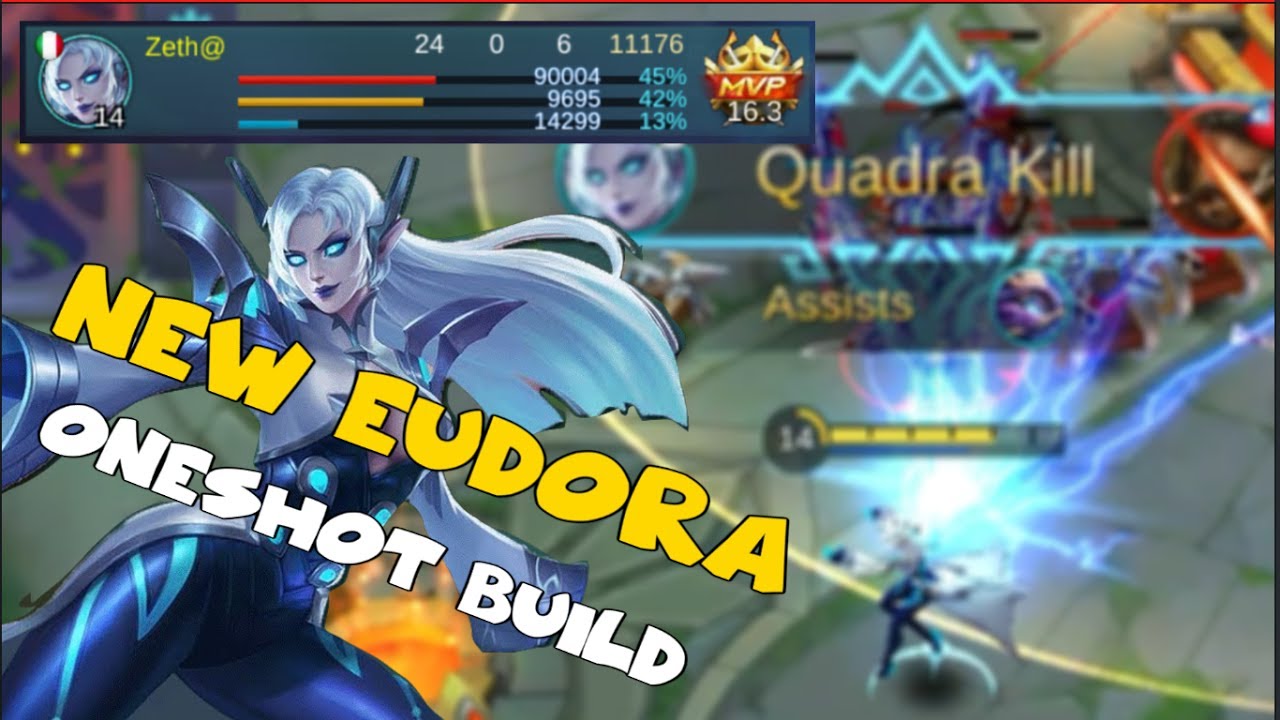 NEW EUDORA SKIN REWORK | ONE SHOT BUILD | EASY QUADRAKILL (Mobile ...