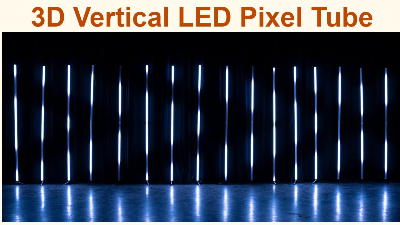 3D Vertical led rgb pixel tube supporting by floor stand - YouTube