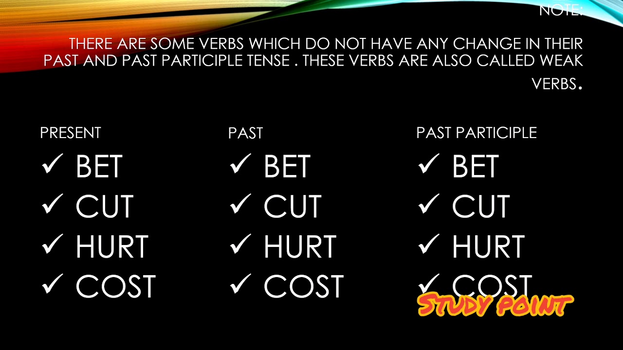 Strong And Weak Verbs For Classes 5 6 7 8 And 9 study Point YouTube Strong And Weak Verbs For Classes 5 6 7 8 And 9 study Point YouTube