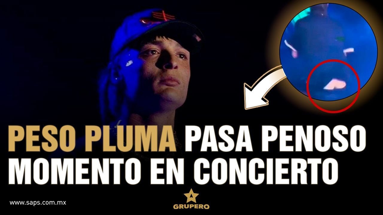 Peso Pluma enseña de más en pleno escenario - YouTube