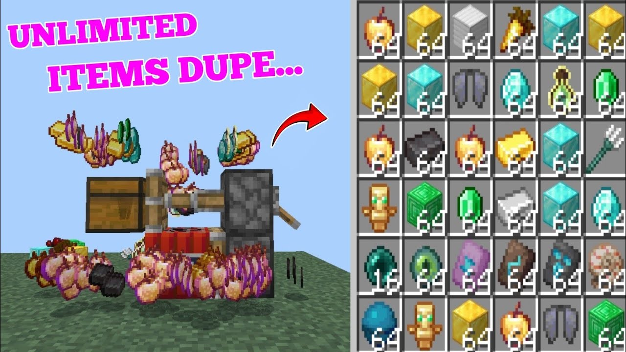 The Best Item Dupe Glitch For Mcpe - Bedrock 1.20 🤑(Triple Items In One ...
