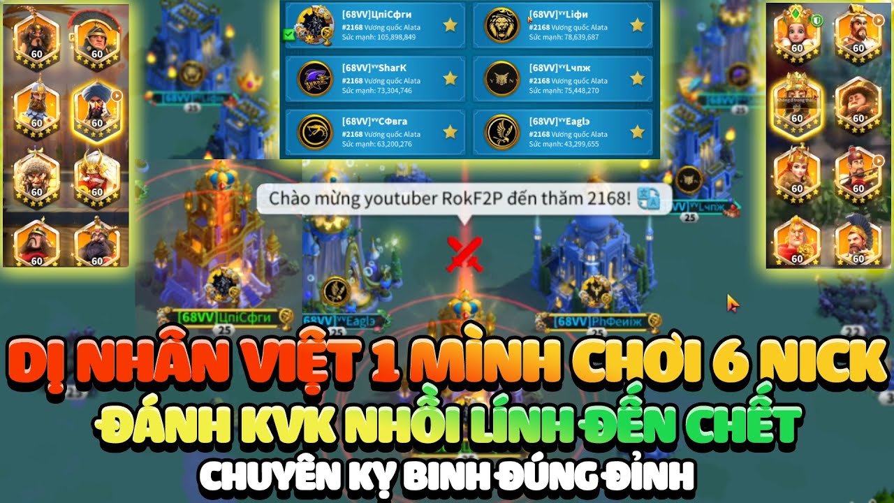 Rok F2P SỐC Khi Lần Đầu Gặp Người Chơi Cày 6 Nhân Vật Chung 1 Tài Khoản ...