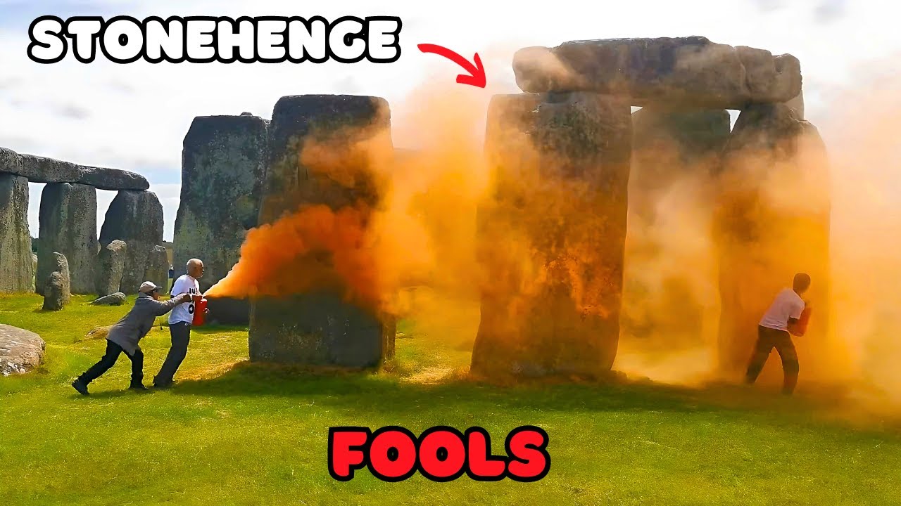 Woke Fools VANDALIZE A 5,000 Year Old Monument - YouTube
