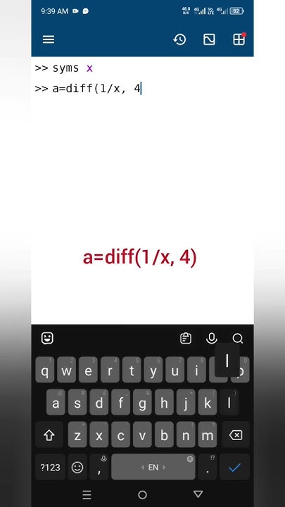 How to take the derivative & graph of any equation on Matlab - YouTube