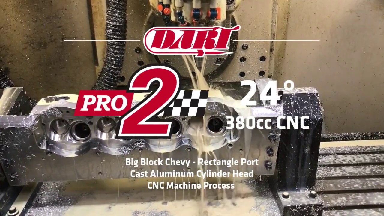 Dart PRO2 24° 380cc CNC Cylinder Head being made. - YouTube