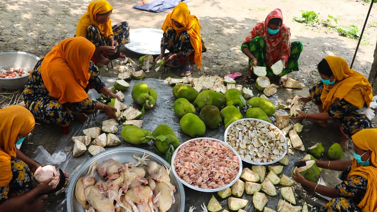 New Way Of Cooking Young Jackfruit - Chicken Mixed Jackfruit Gravy ...