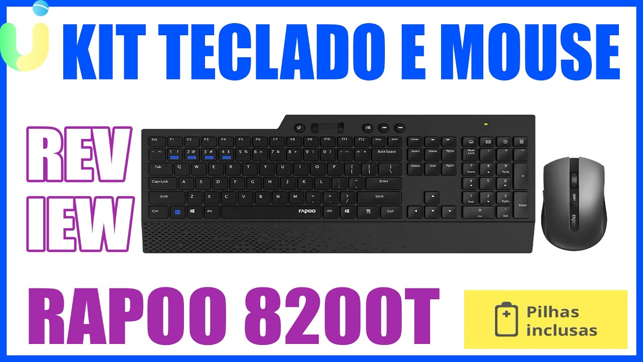 Review e Analise Rapoo 8200T Teclado Sem Fio Bluetooth 2.4Ghz - YouTube