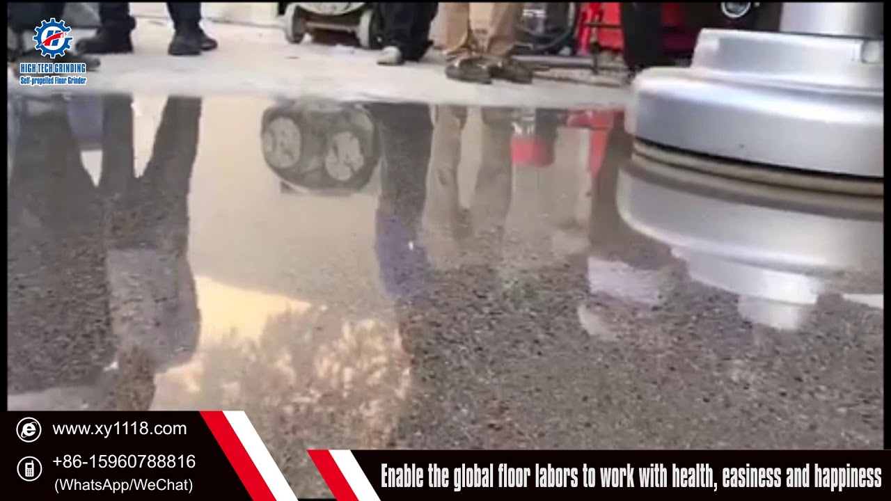 high tech grinding floor grinder 700HP - YouTube