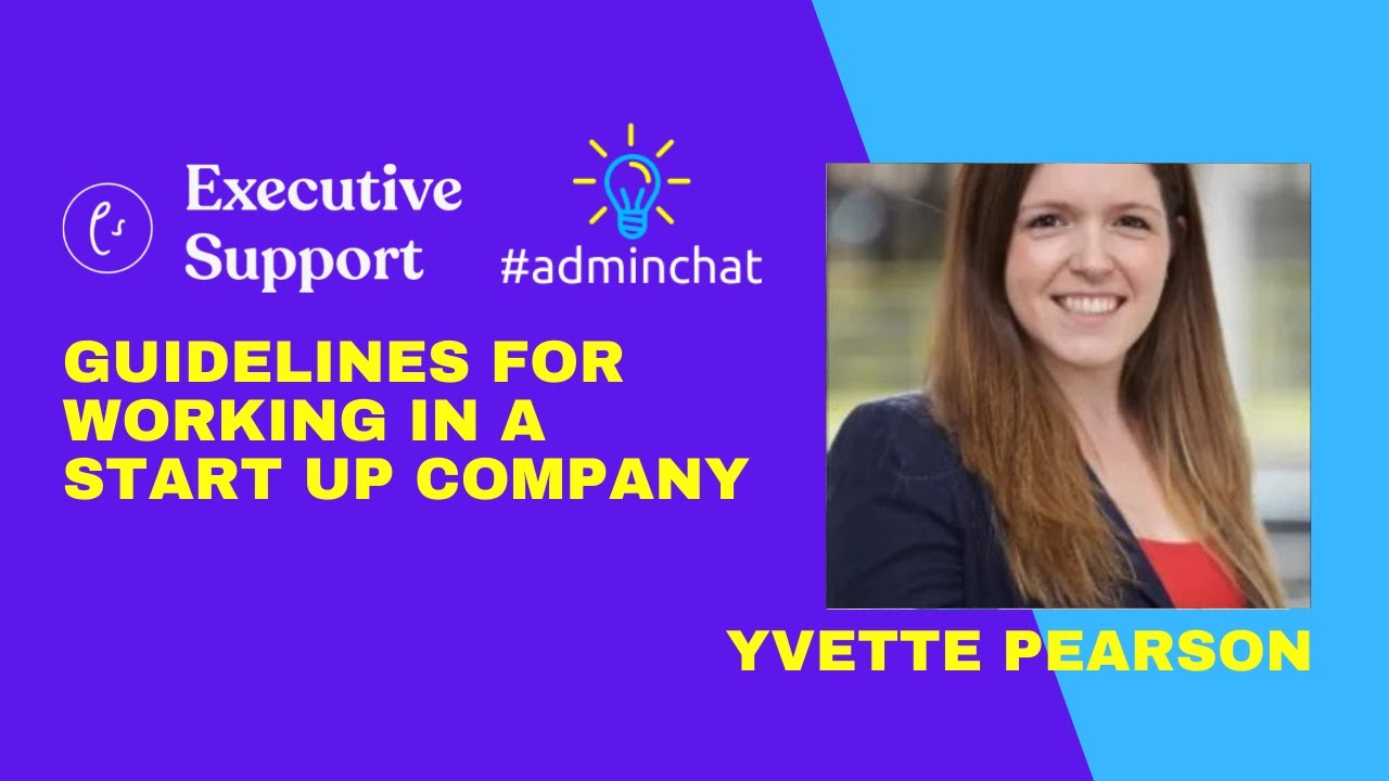 Guidelines For Working in a Start Up Company - Yvette Pearson # ...