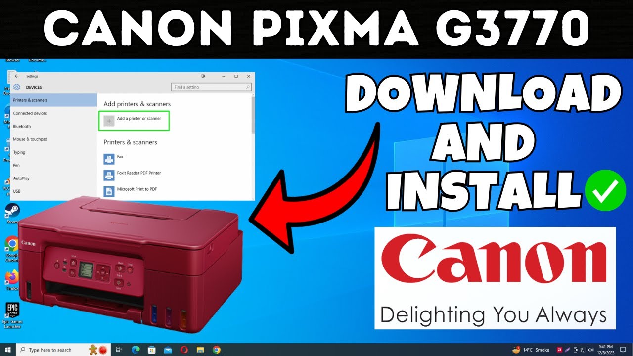 How To Download & Install Canon PIXMA G3770 Printer Driver in Windows ...