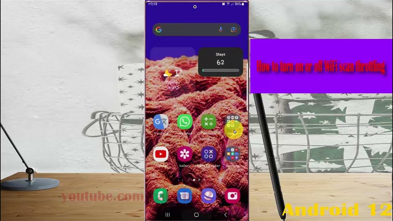 Samsung Galaxy S22 Ultra : How to turn on or off WiFi scan throttling - YouTube