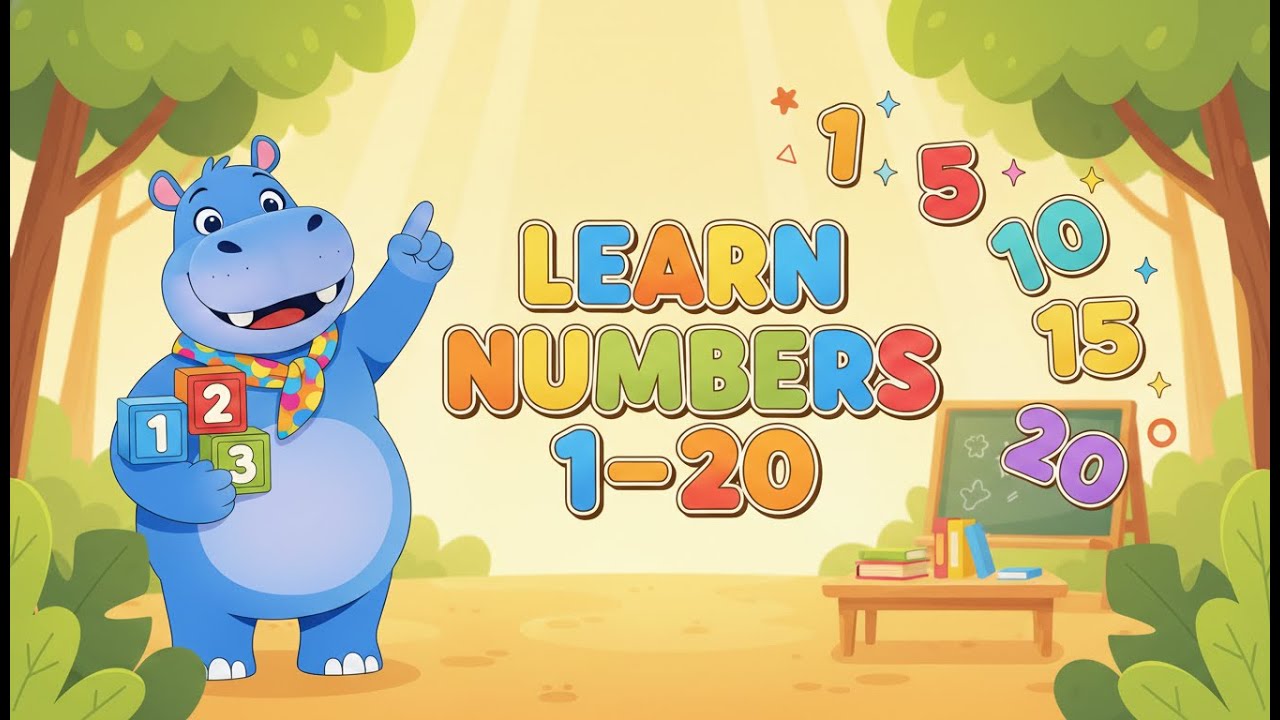 Learn Numbers 1 to 20 for Kids | Counting Fun with Happy Hippo ...