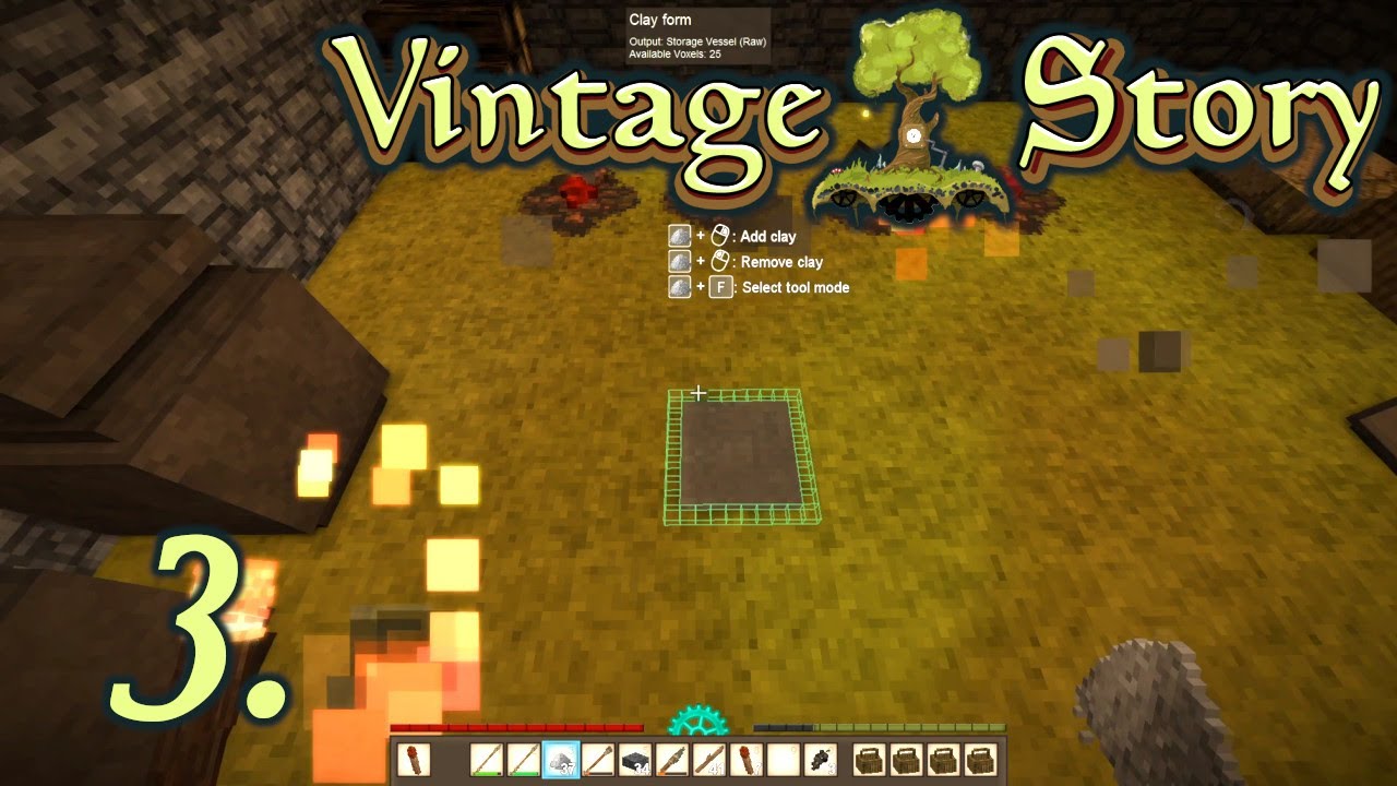 Clay Forming and Firing - Let's Play Vintage Story 1.14 Part 3 - YouTube