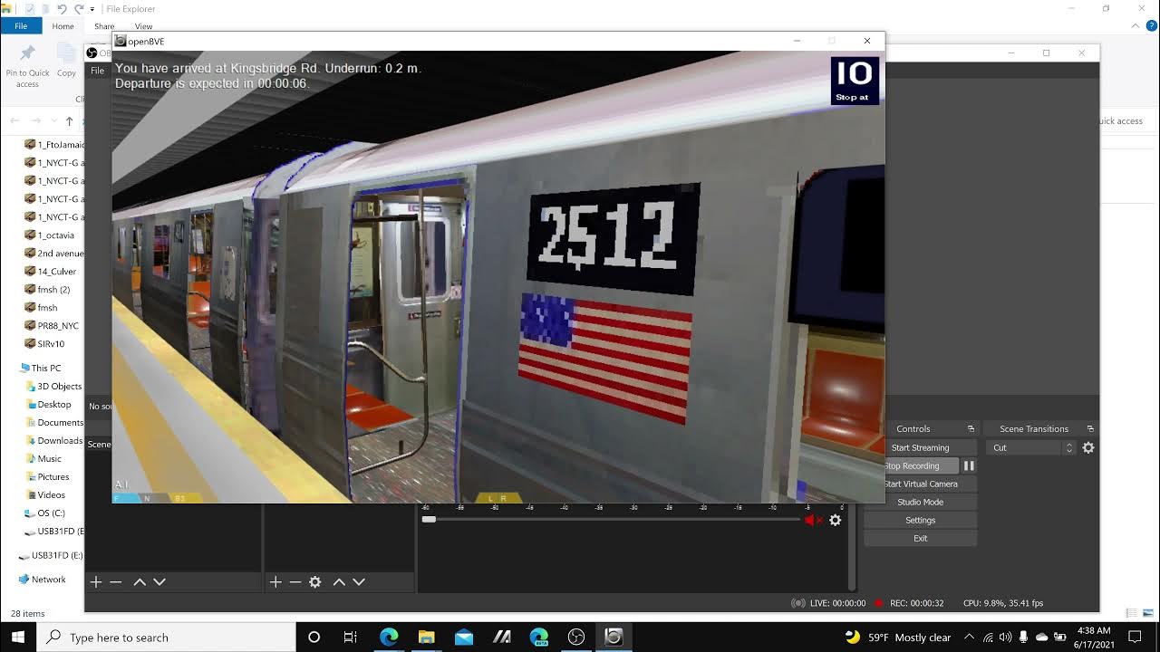 Openbve R68 LG D train arriving and departing at Kingsbridge road - YouTube
