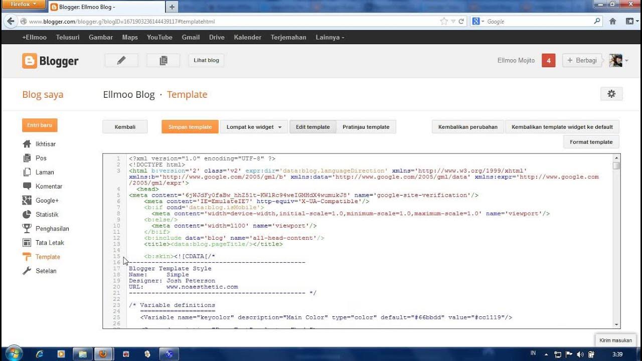 How To Show CSS Code On New Blogger Template HTML Editor - YouTube