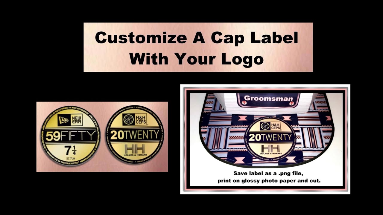 How To Customize A Baseball Cap Box Label With Your Logo - YouTube