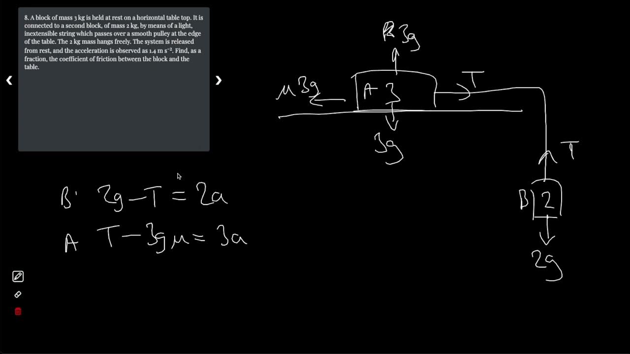 A Level Maths - 1D Connected Particles Q8 (mathsquestions.app) - YouTube