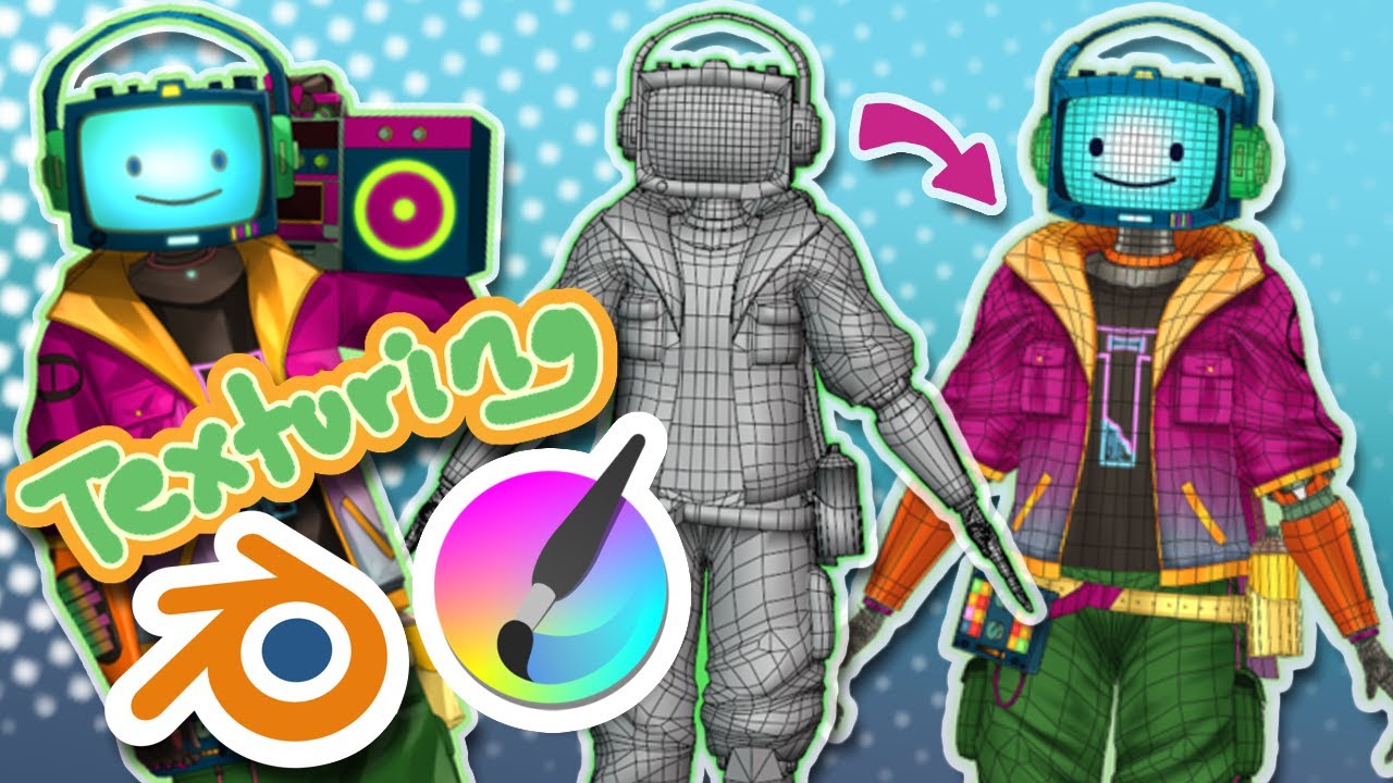 Texturing a Vtuber model with Blender! [Part 5] 🤖 🤖 🤖 - YouTube