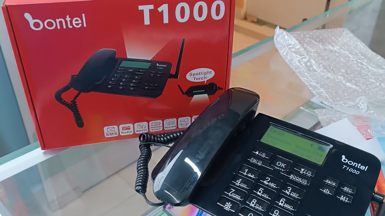 Price: KSh. 3500. Bontel T1000 Desk Phone with Dual SIM FM Radio # ...
