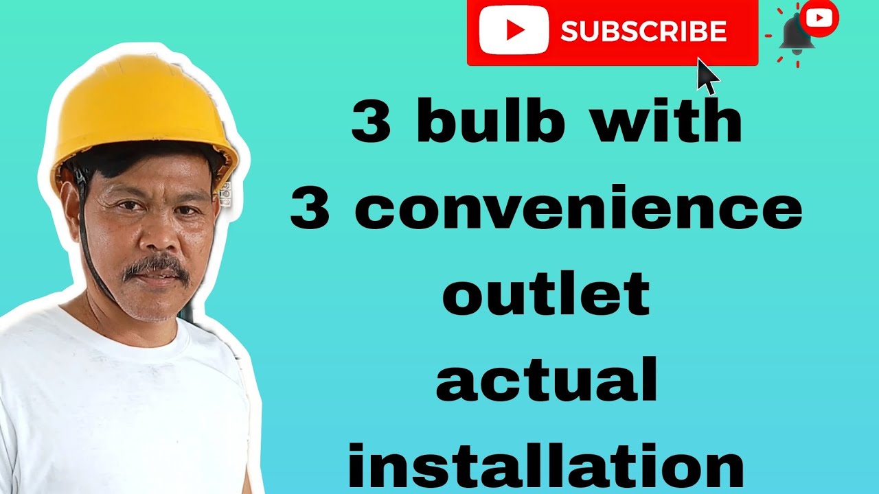 3 bulb with 3 convenience outlet actual installation - YouTube