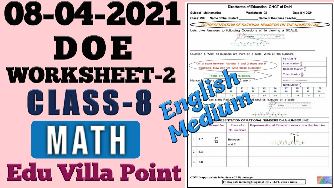 Class 8 Math Worksheet 02 English Medium 08 04 2021 Class 8 Math Class 8 Math Worksheet 02 English Medium 08 04 2021 Class 8 Math