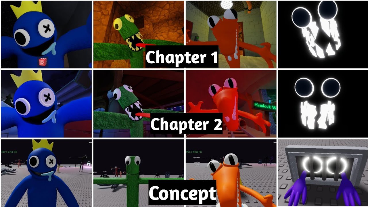 Rainbow Friends Vs Rainbow Friends 2 Vs Rainbow Friends Concept ...