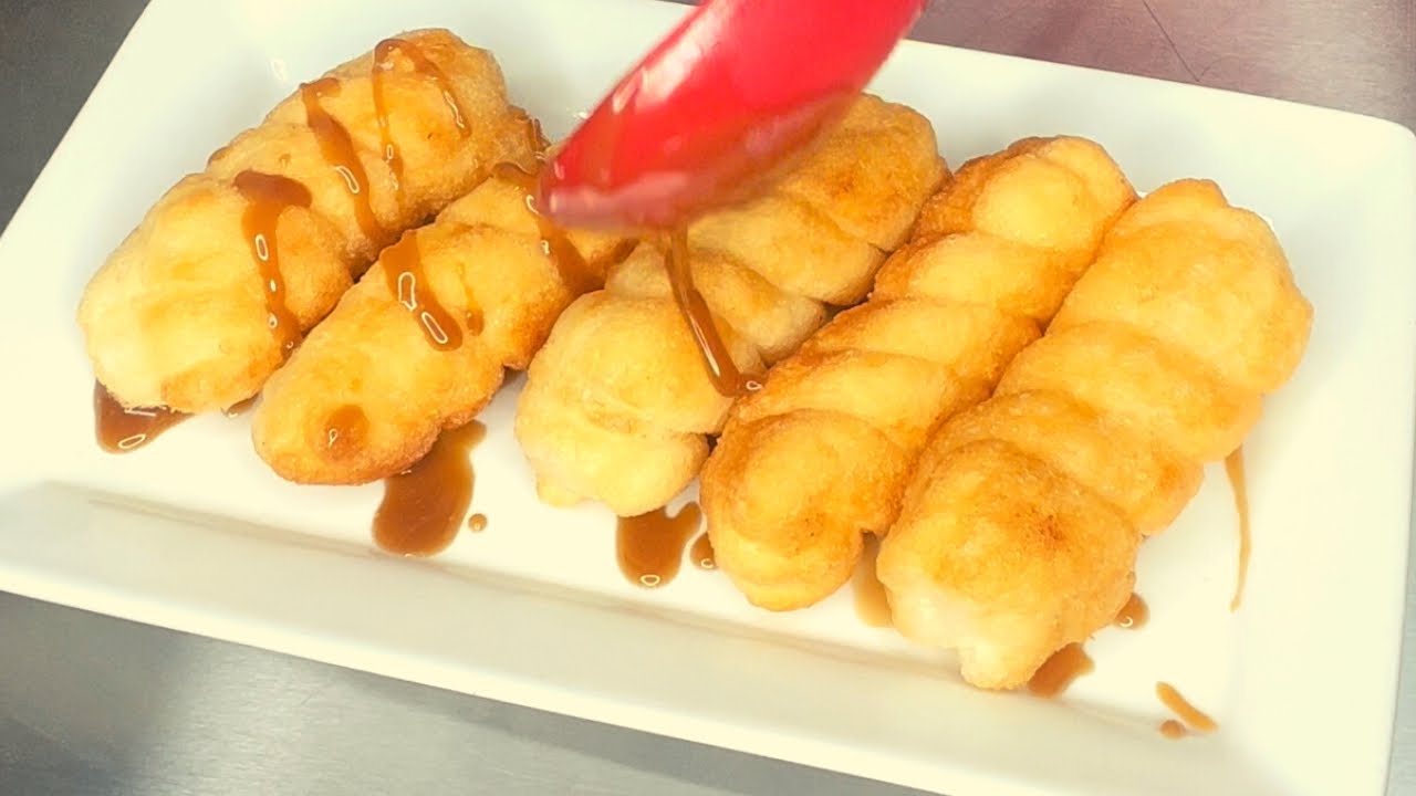 Glutinous Rice Shakoy with Latik Sauce, Crunchy ang Labas Malambot ang ...