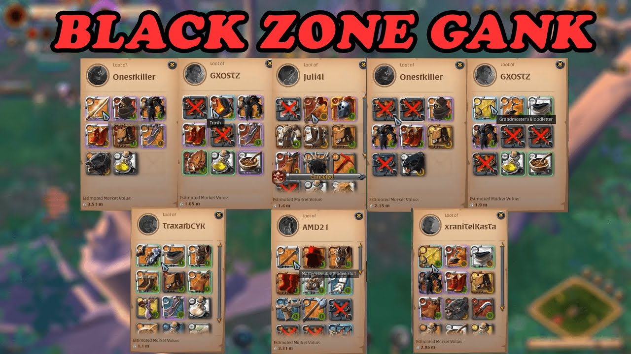 FULL GUCCI BLACK ZONE GANK BIG PROFIT #giveaway (Albion Online) - YouTube