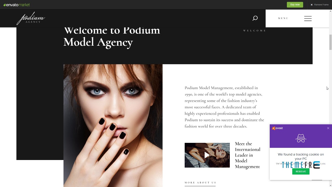 Podium Model Agency WordPress Theme Alan Faron - YouTube