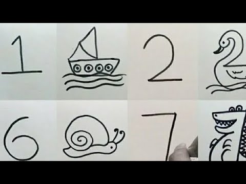 How to draw anything from numbers | Easy drawing for kids - YouTube