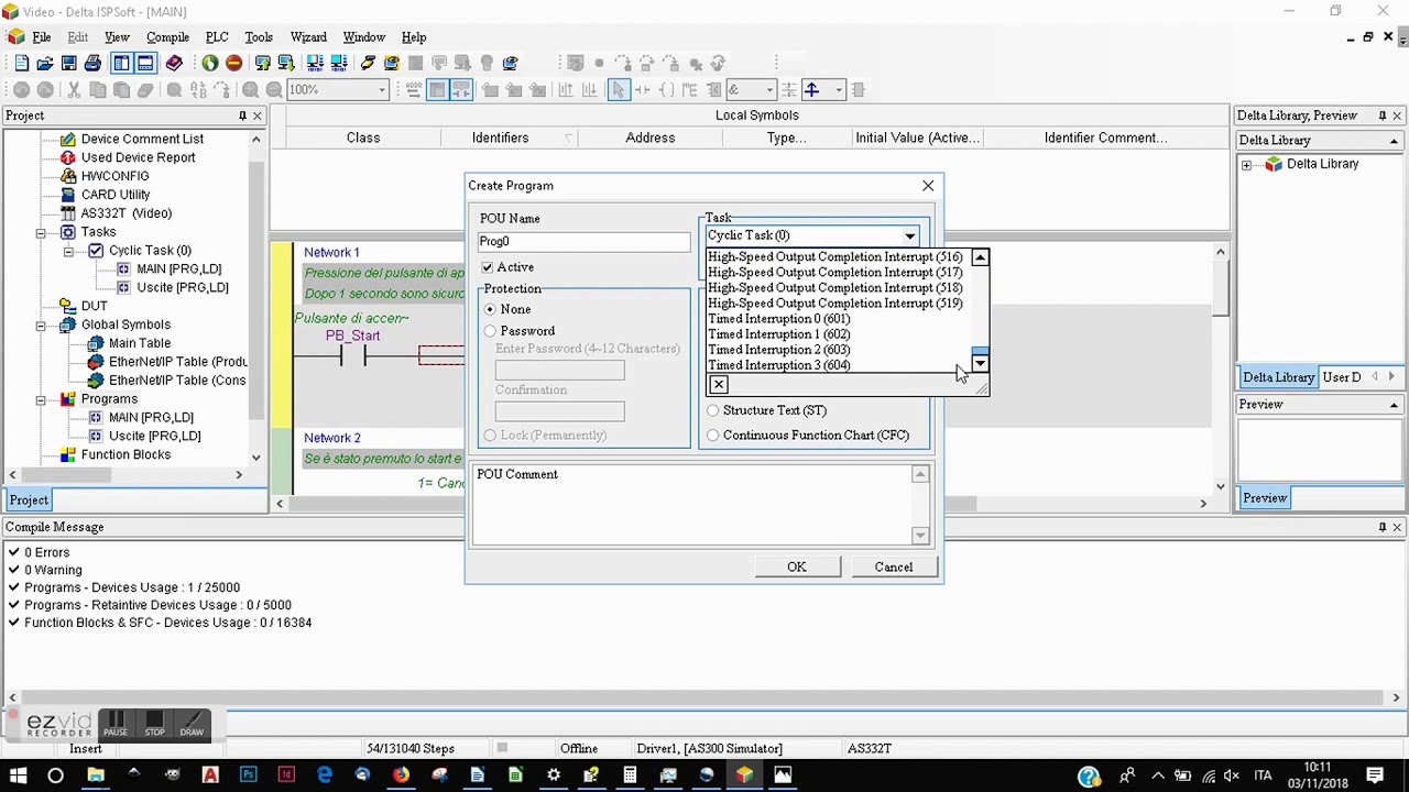 Programmazione PLC - POU e Task Ladder(L.3) - YouTube