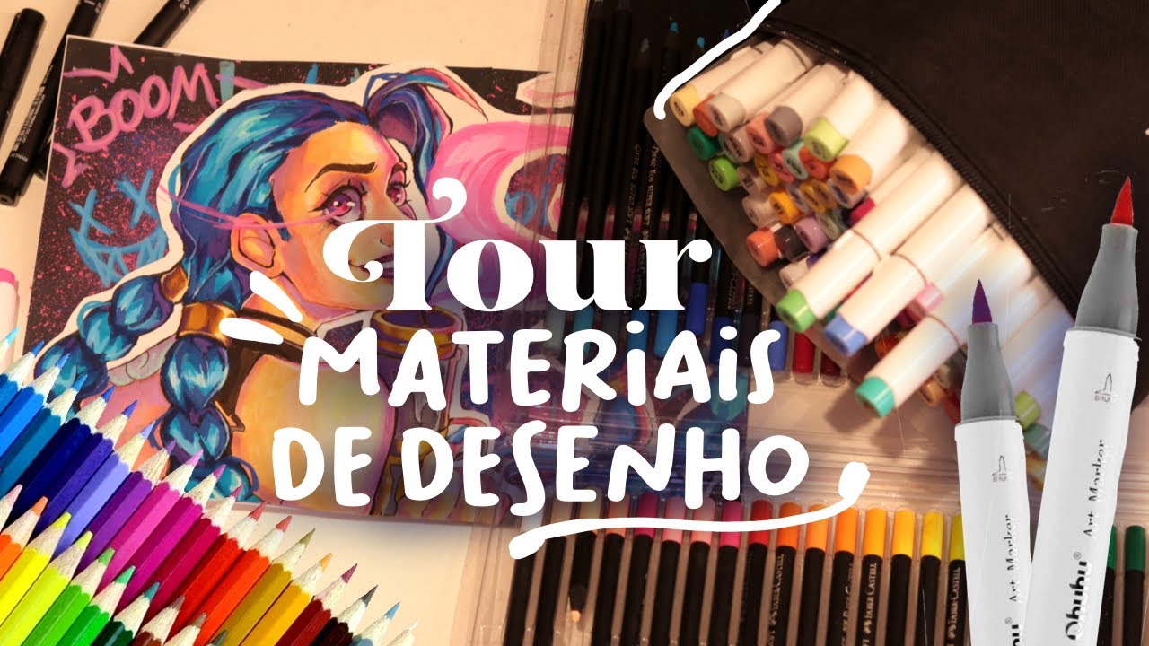 TODOS OS MATERIAIS QUE EU USO NO MEU DESENHO | Vick Arts - YouTube