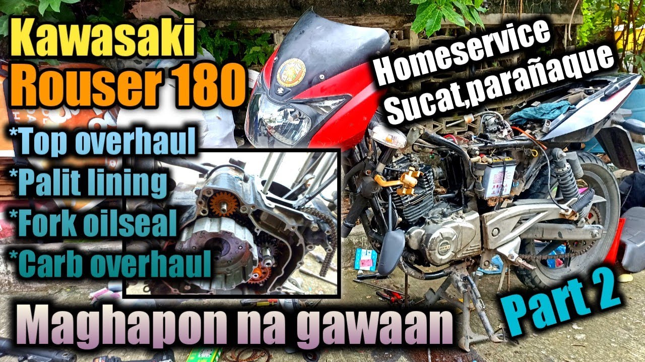 Kawasaki rouser 180 ,Top overhaul,palit fork oilseal,Palit lining,at ...