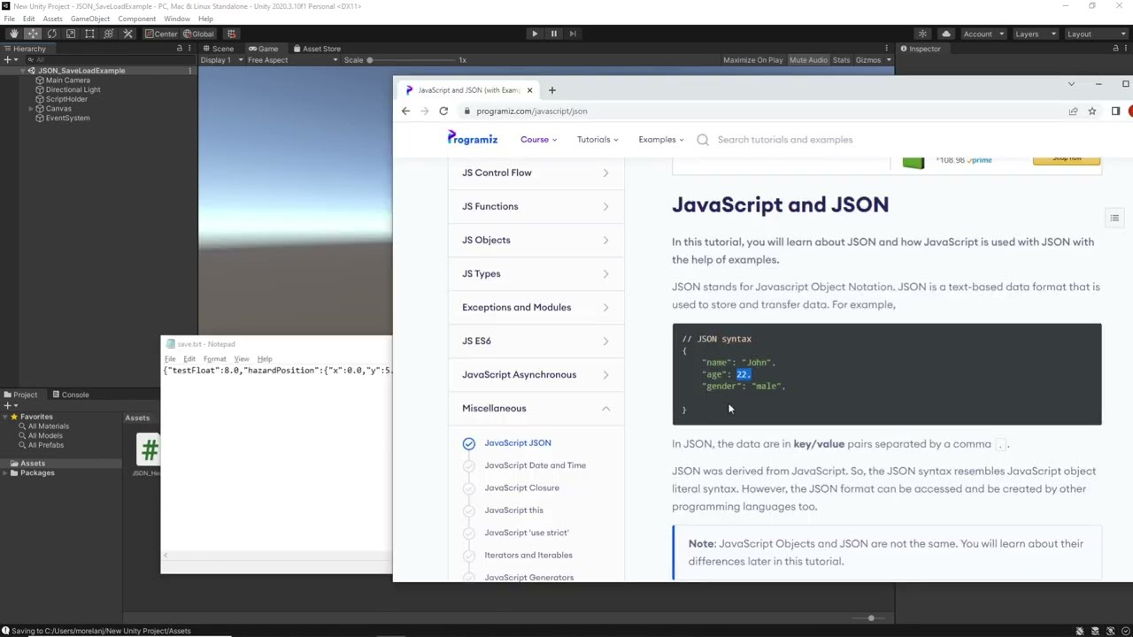 Unity Read Write JSON To Text File Tutorial YouTube Unity Read Write JSON To Text File Tutorial YouTube