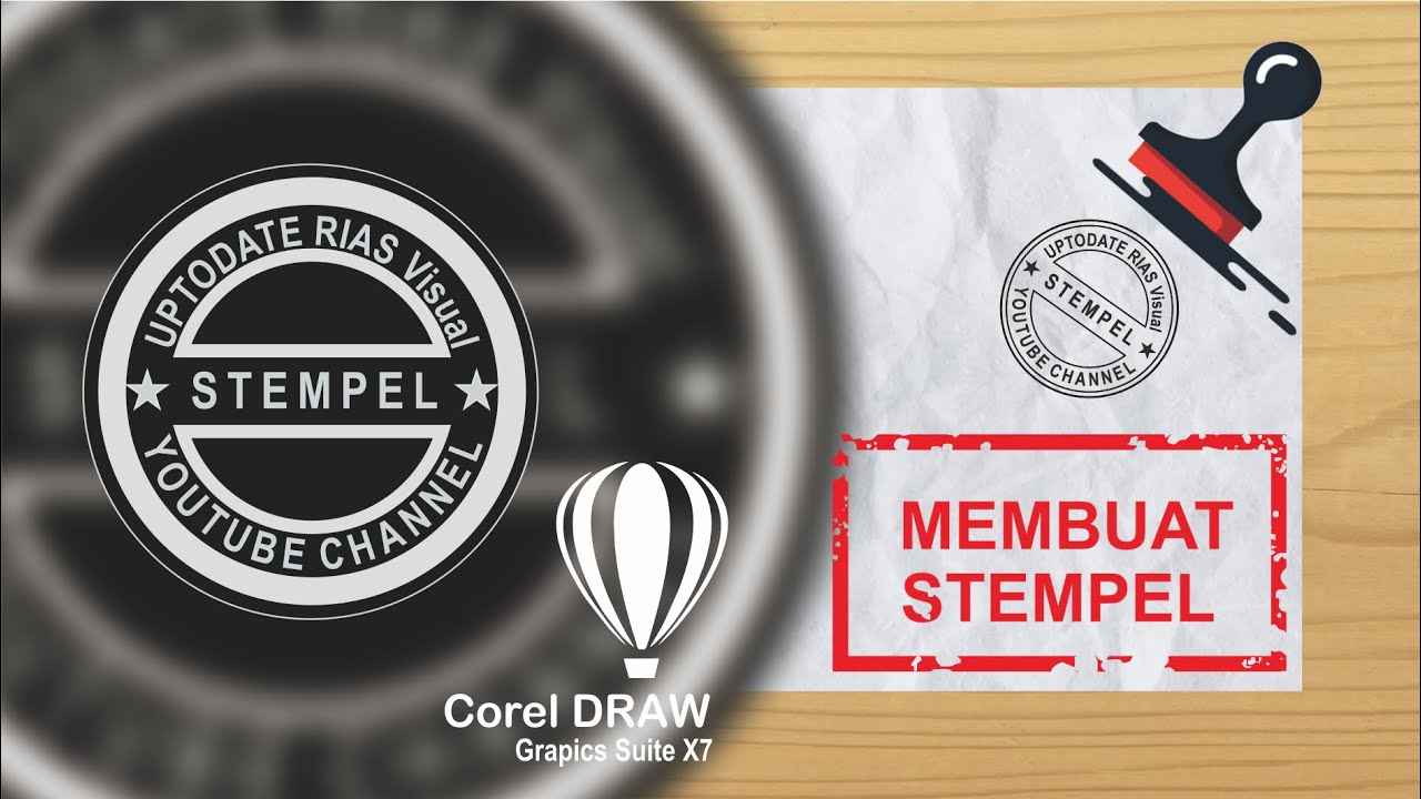cara membuat design stempel di CorelDraw X7 - YouTube