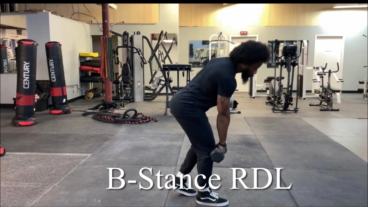 Dumbbell B-Stance RDL - YouTube