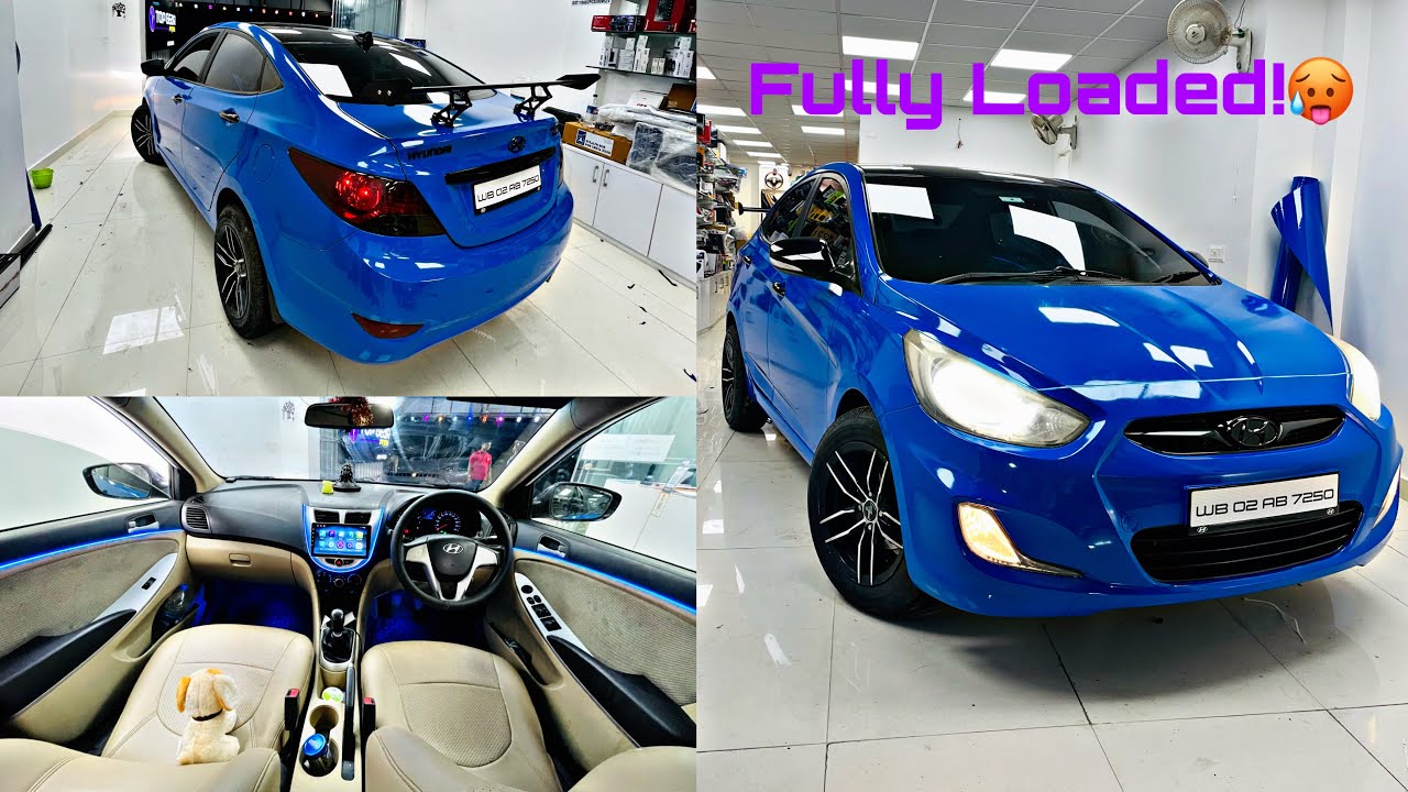 2013 HYUNDAI VERNA FULLY WRAPPED 😍| CARBON FIBRE SPLITTER | SPOILER ...