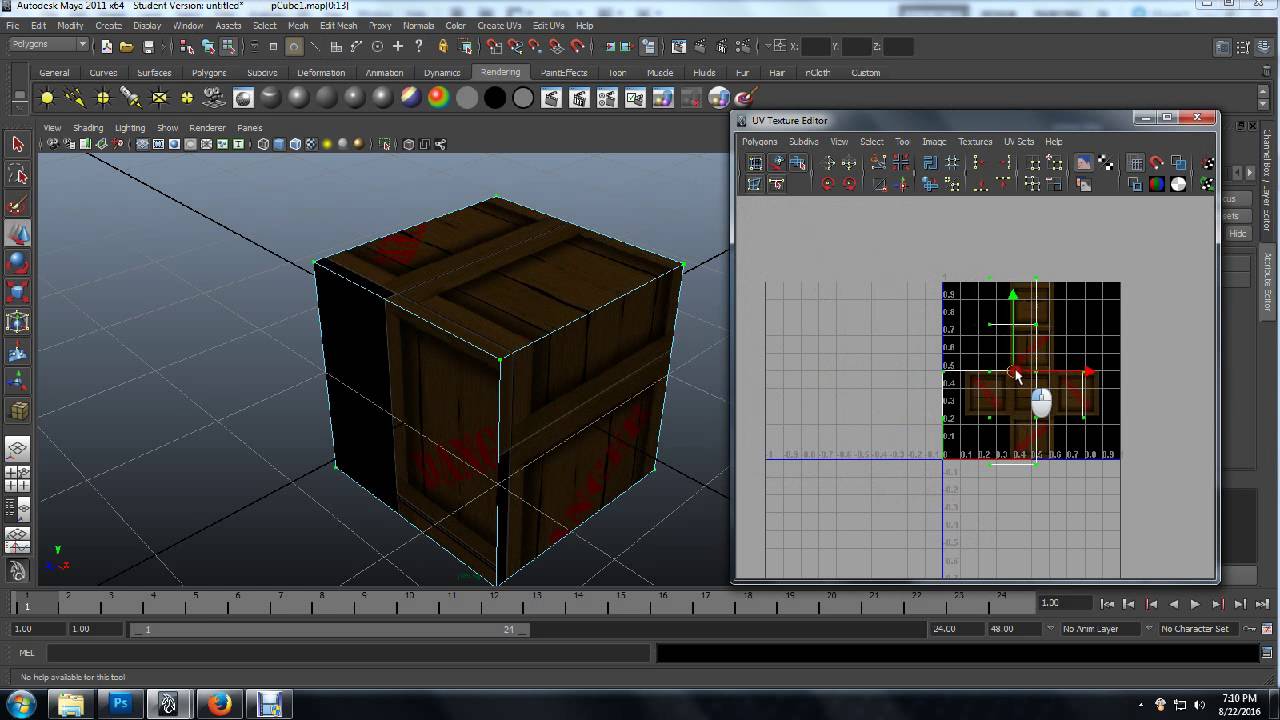 Wooden Crate UV Mapping - YouTube