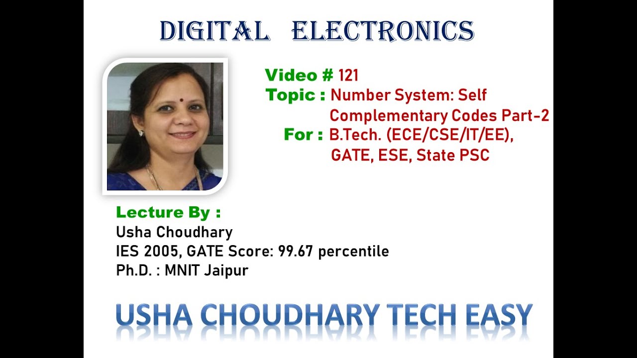 Video#121 Number System: Self Complementary Code Part -2 :Design binary ...