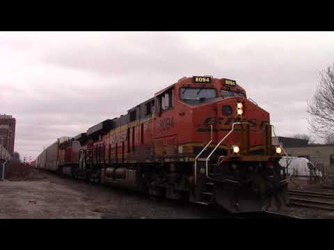 (FPON) CP 134 with BNSF 8094 and 609 leading passing Osler - YouTube