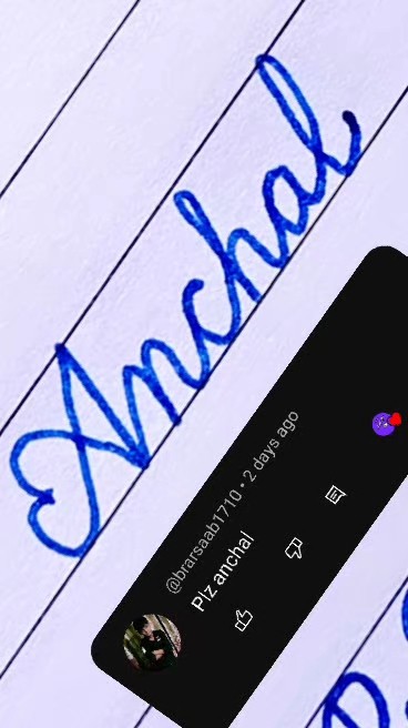 requested name 'Anchal'#calligraphy #signature #handwriting #viral # ...