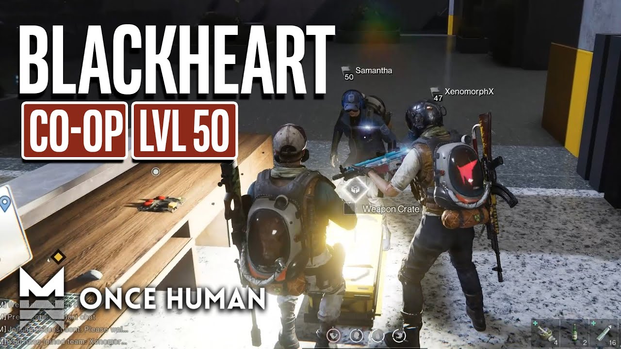 ONCE HUMAN Max LVL 50 CO-OP BLACKHEART Region, White Cliff - YouTube