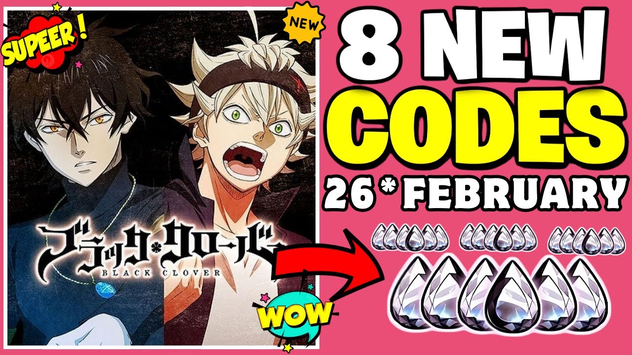 ⚡26*FEBRUARY CODES⚡BLACK CLOVER MOBILE GIFT CODES 2025 - BLACK CLOVER ...