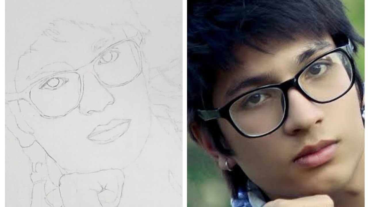 |Drawing of sourav joshi| part-1 |. Outline - YouTube